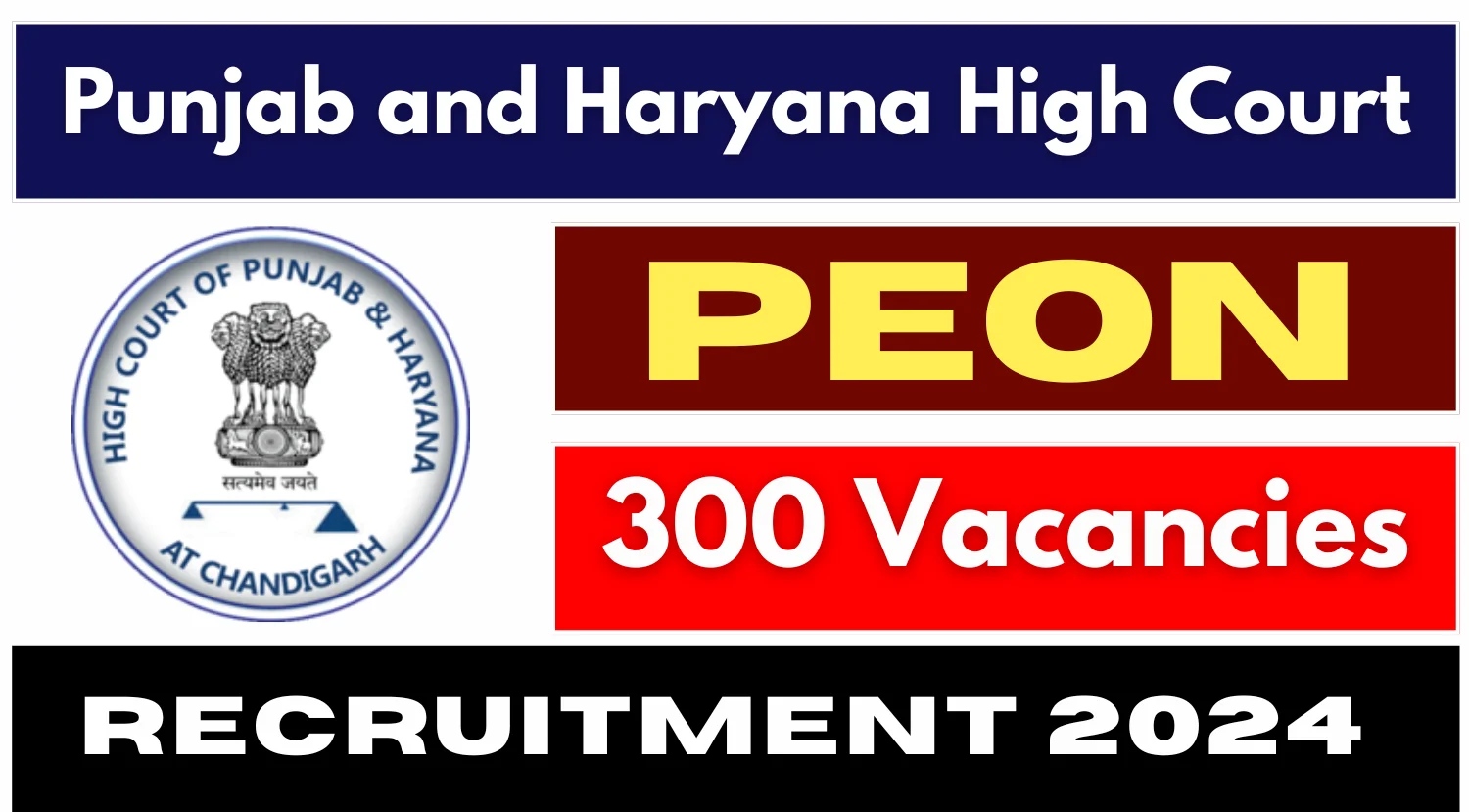 Punjab Haryana HC Peon Recruitment 2024: Apply Online for Latest Jobs